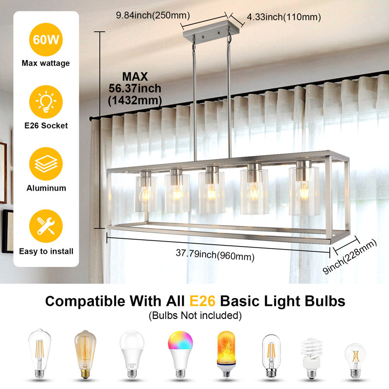 Breakwater Bay Chandeliers for Dining Room, Dining Room Light Fixture ...