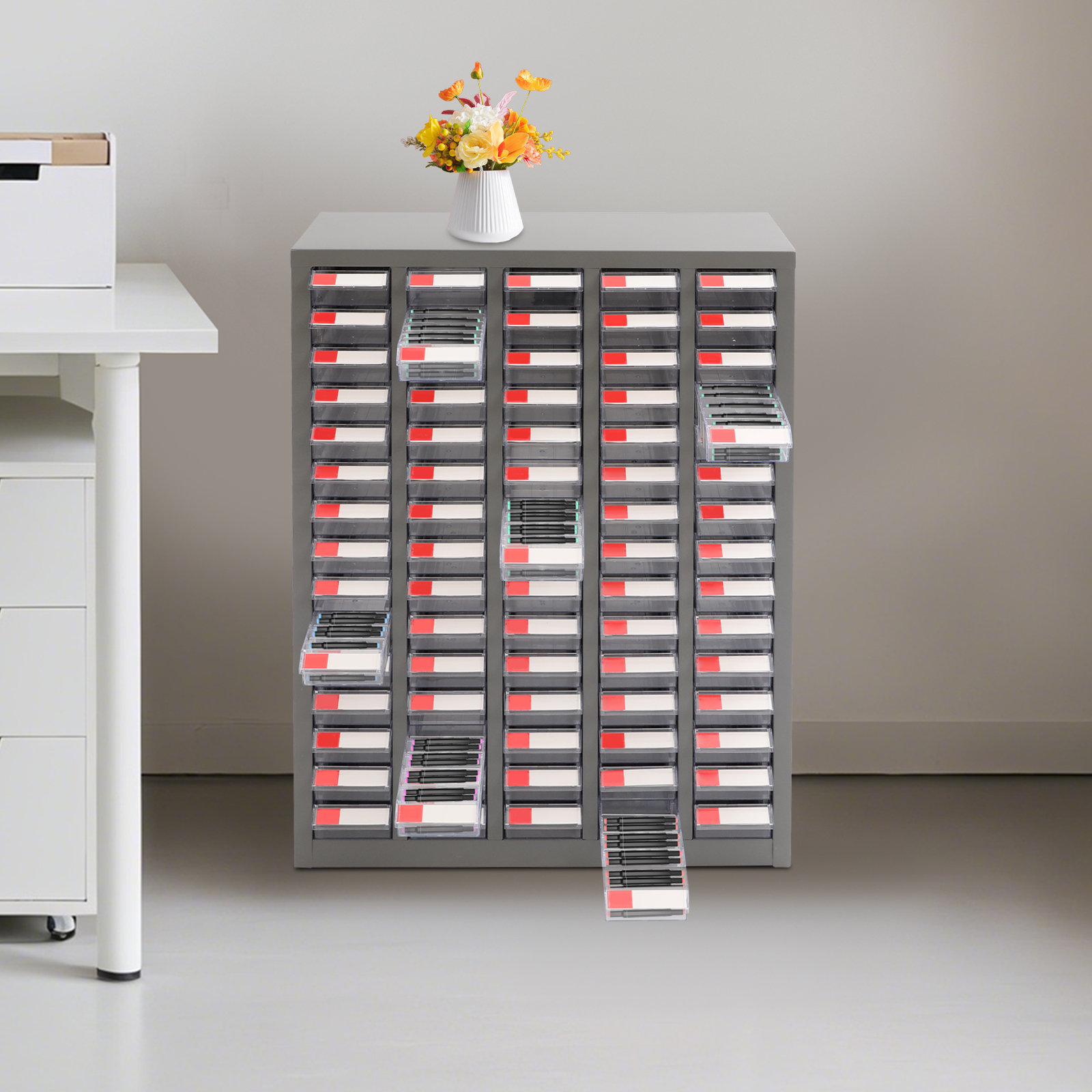 Inbox Zero 75 Drawers Tool Cabinet Bolt And Nut Tool Storage Box For ...