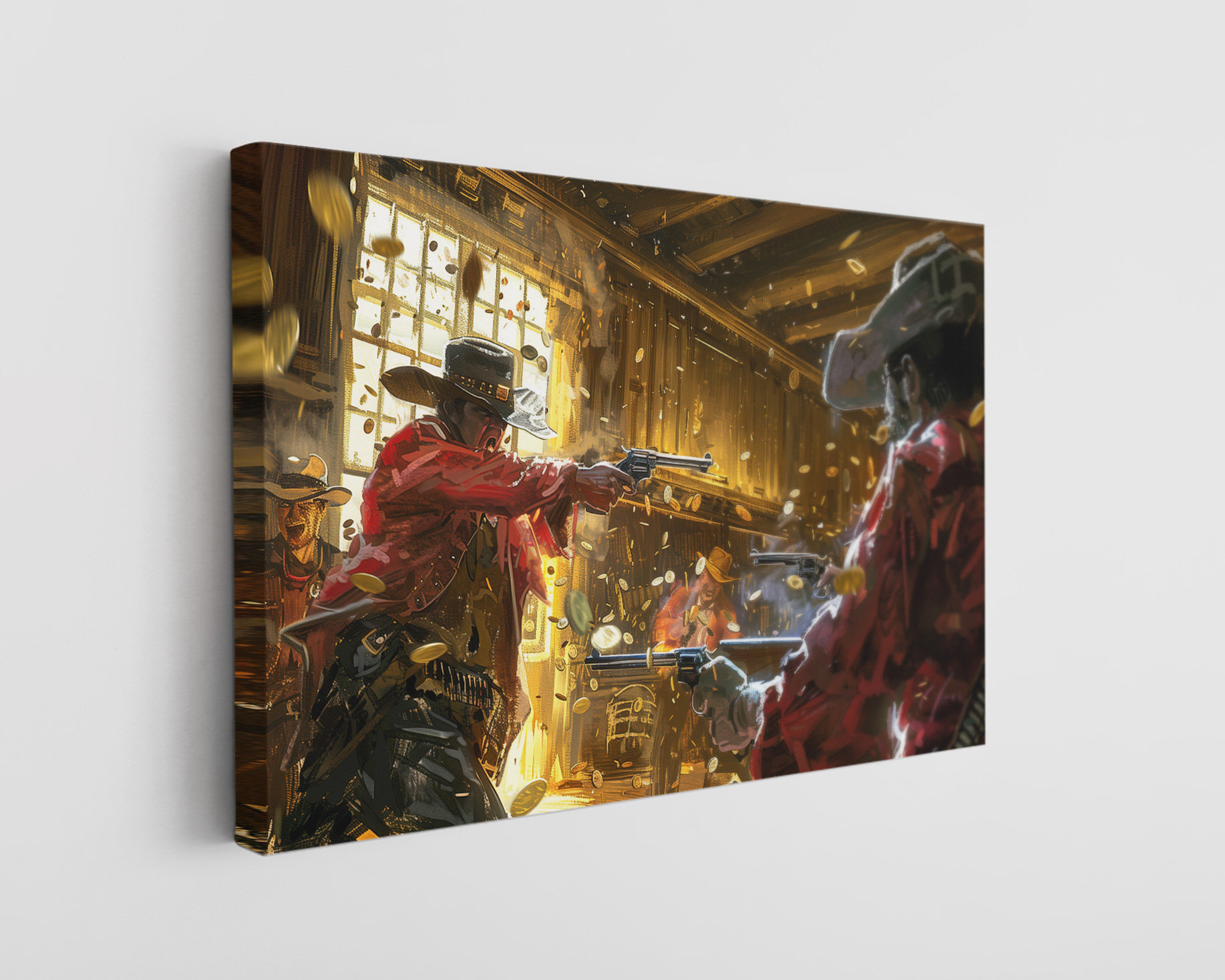 Lark Manor Wild West Cowboys Canvas Print, Modern Wall Art Decor for ...