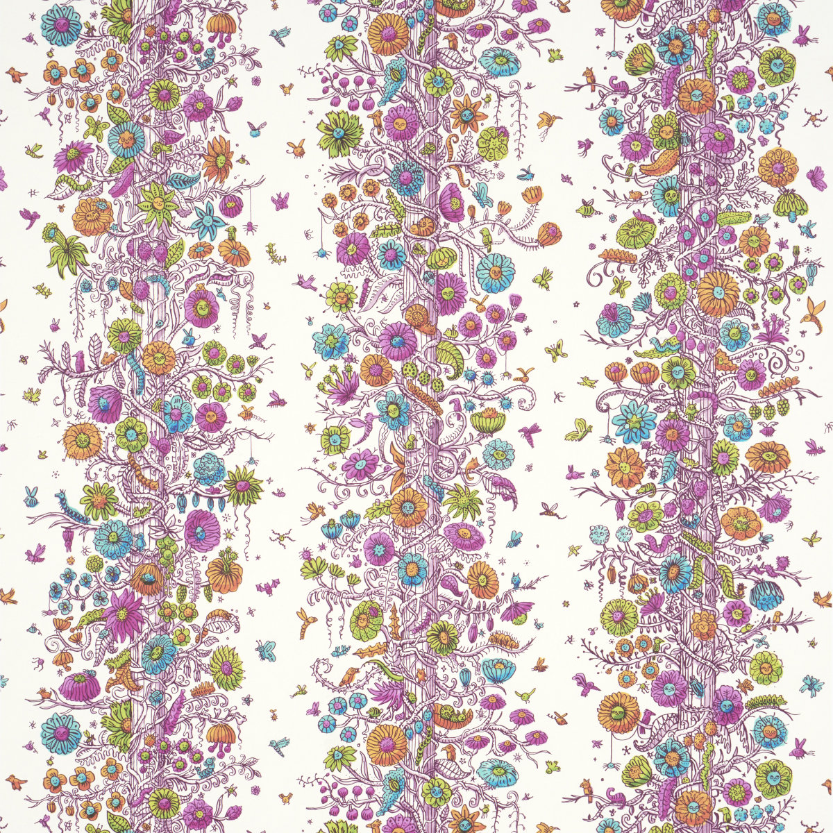 Schumacher X The New Yorker Edward Steed's Towers Of Flowers Wallpaper ...