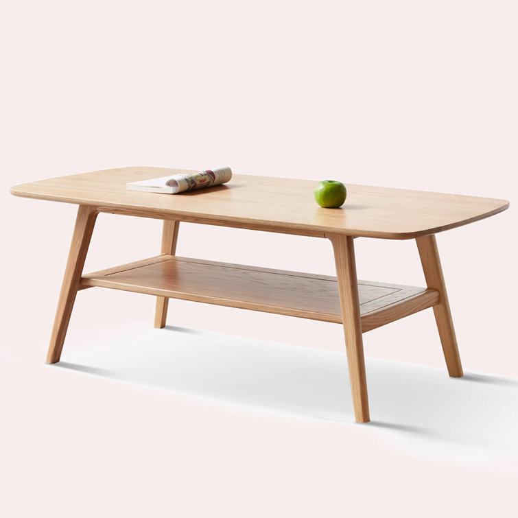 Corrigan Studio® High End Solid Wood Coffee Table with Storage ...