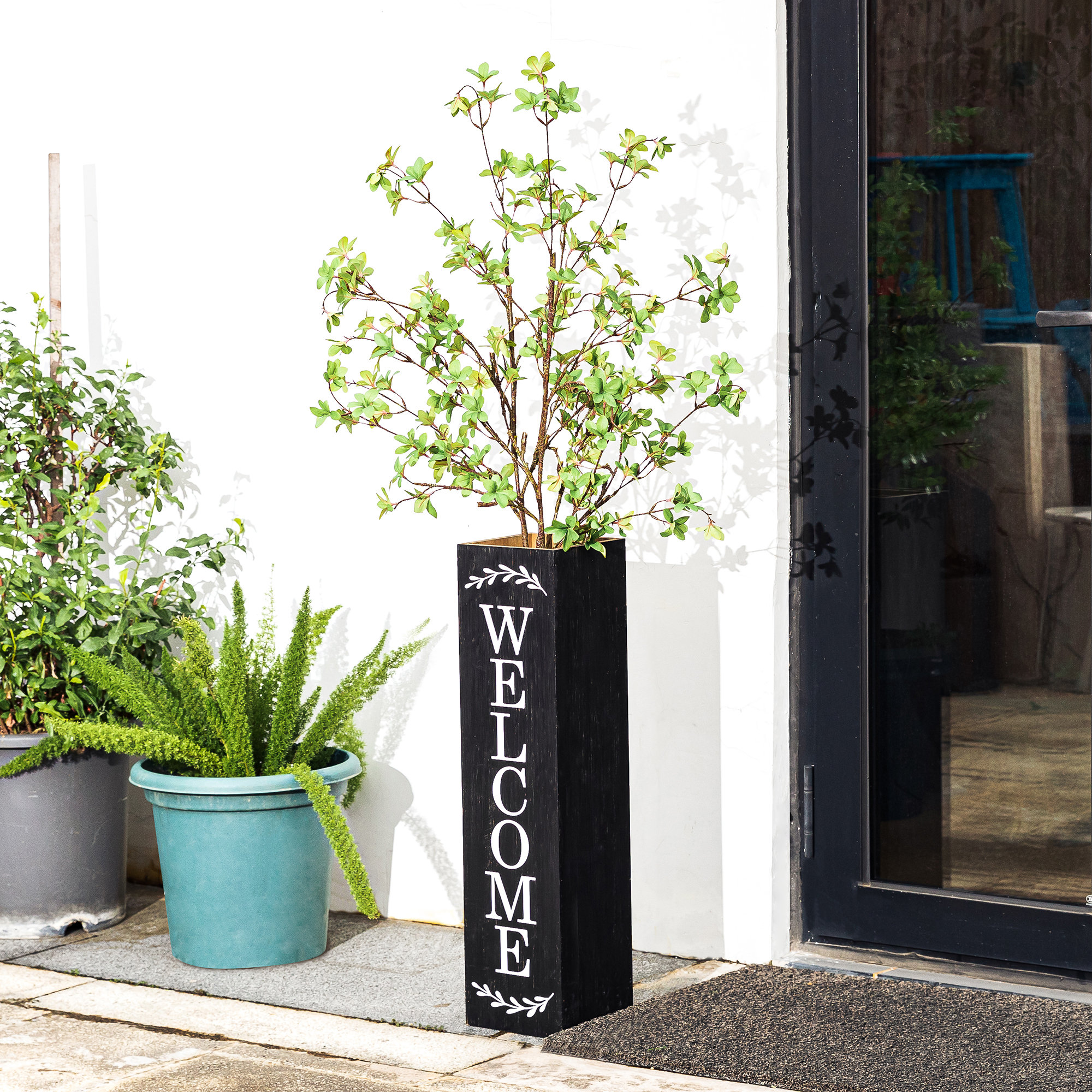 Arlmont & Co. Collton Double Sided Wooden "WELCOME PORCH" Porch Sign ...