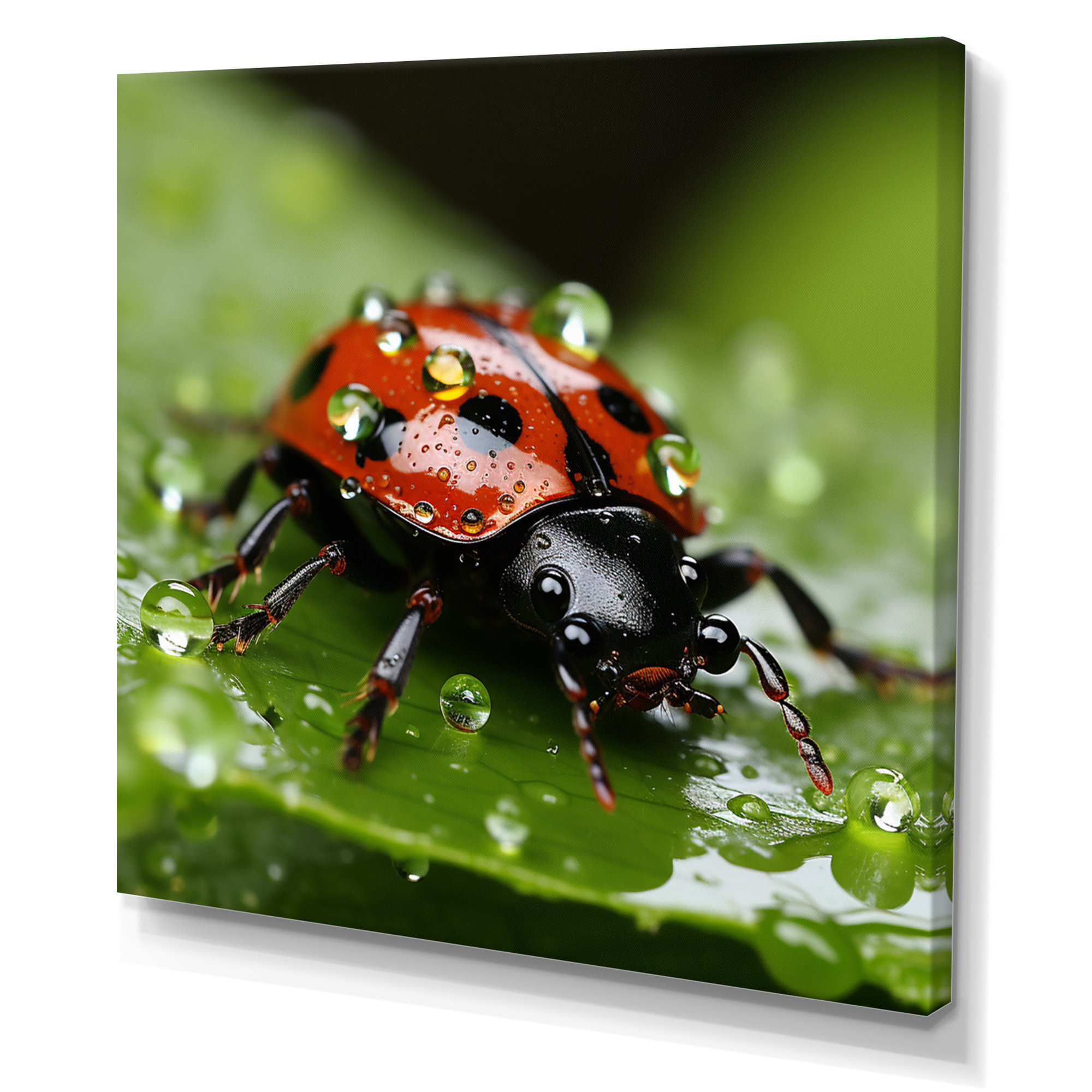 Ebern Designs Portrait Of Lady Bug Macro Photography On Canvas Print ...