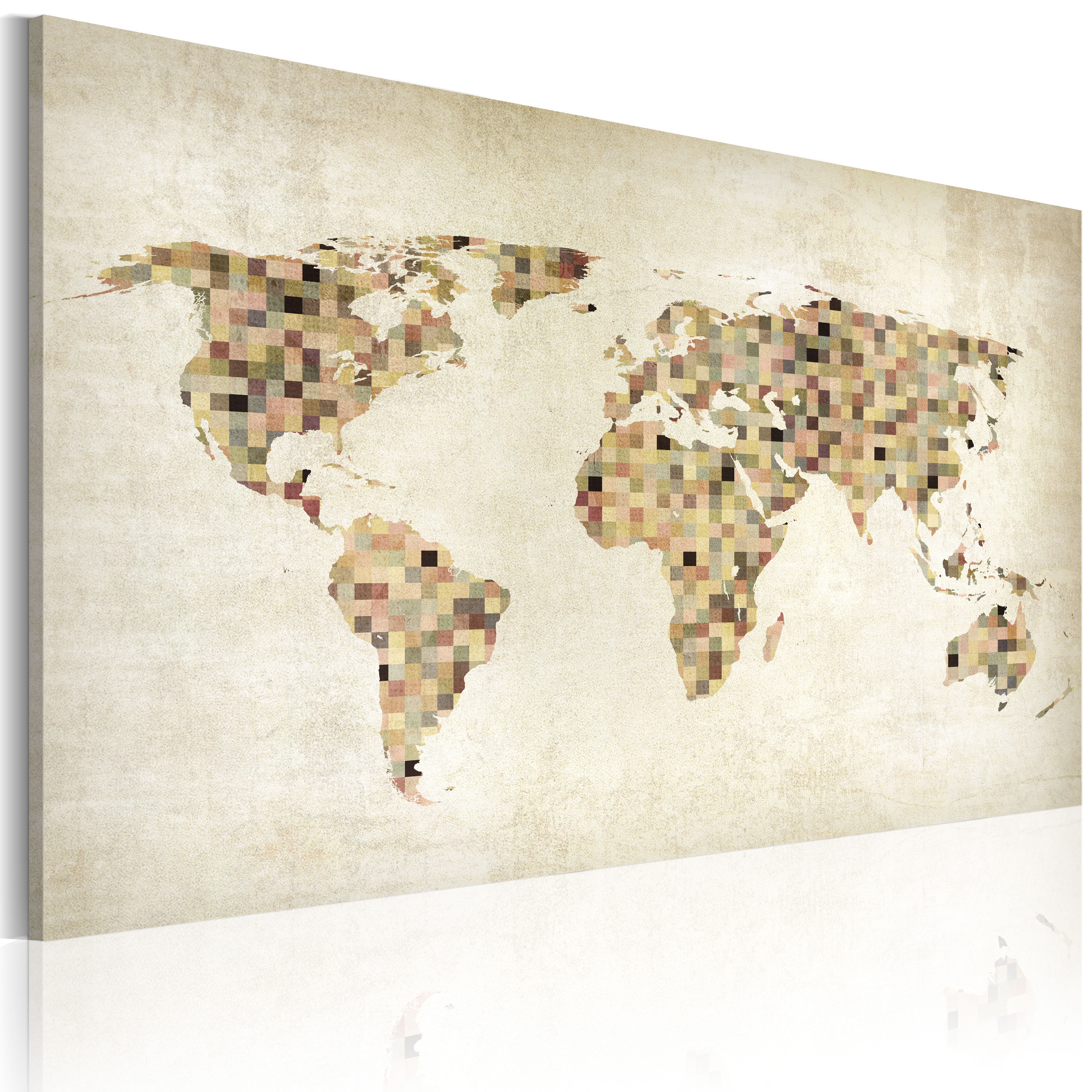 East Urban Home Beige Shades of the World - Wrapped Canvas Print | Wayfair