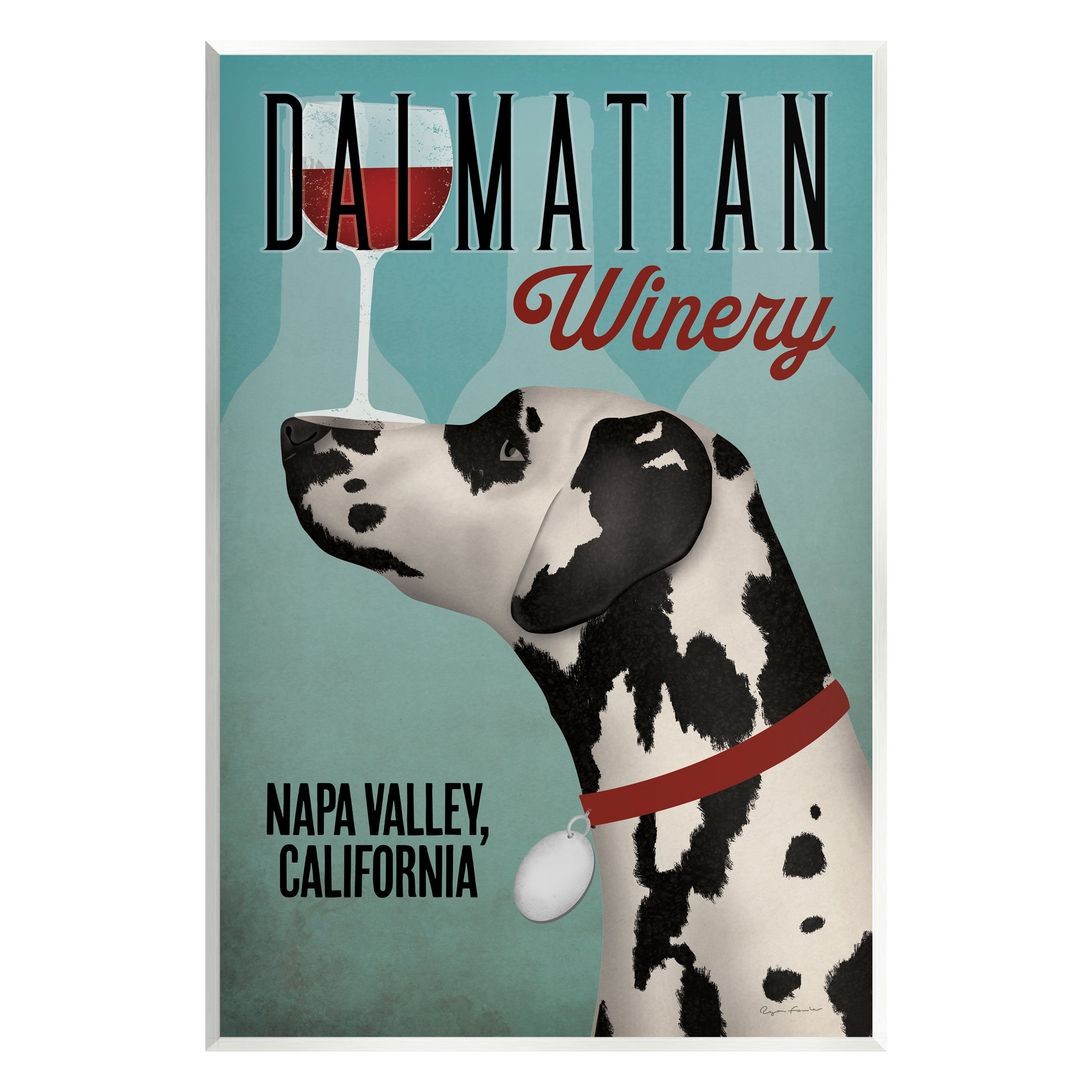 Stupell Industries Vintage Dalmatian Winery by Ryan Fowler - Unframed ...