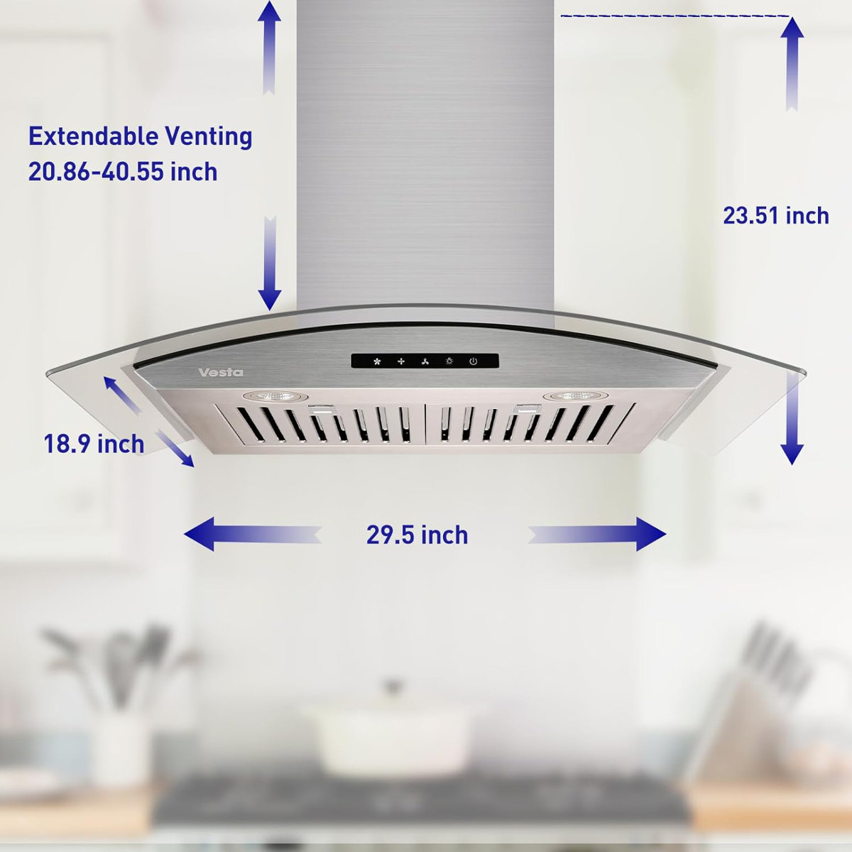 Vesta Hotte murale à conduit 30 pouces 800 CFM Rome et Commentaires ...