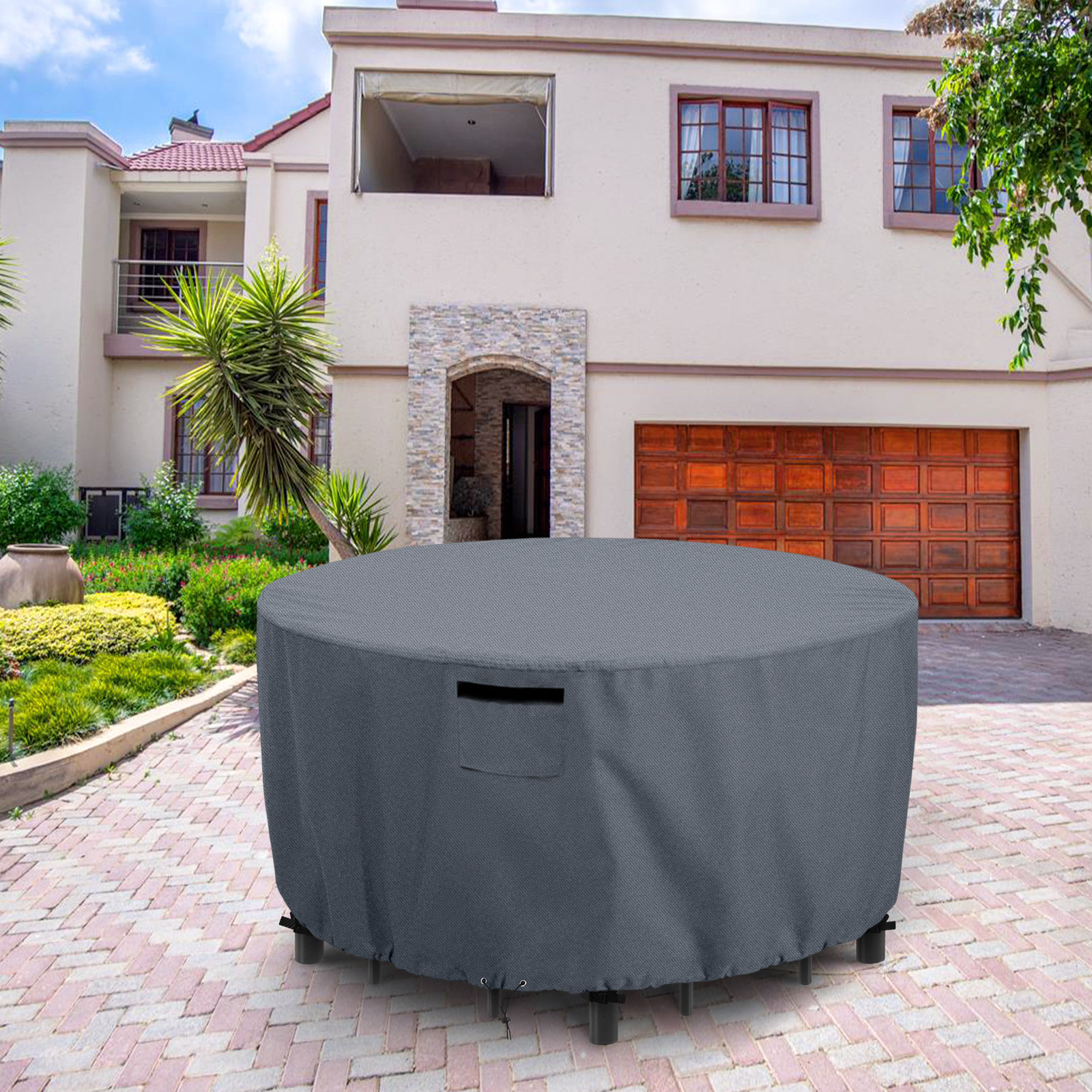 Arlmont & Co. Patio Table Set Cover Waterproof Outdoor Table Cover ...