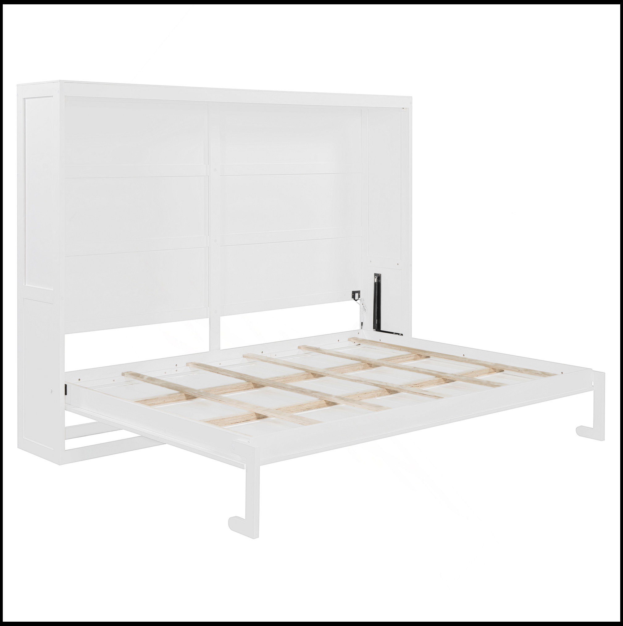 Hokku Designs Murphy Bed Wall Bed Modern Design With LED Lights - Wayfair Canada
