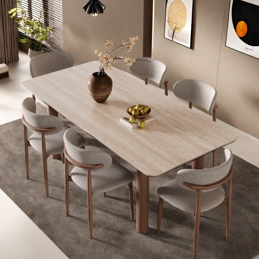 BILBRA Small household solid wood rectangular table set - Wayfair Canada