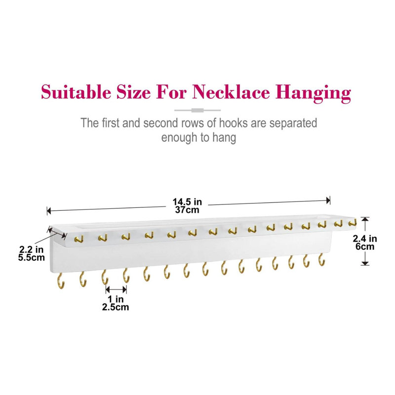 Mercer41 Wood Wall Mounted Jewelry Box | Wayfair