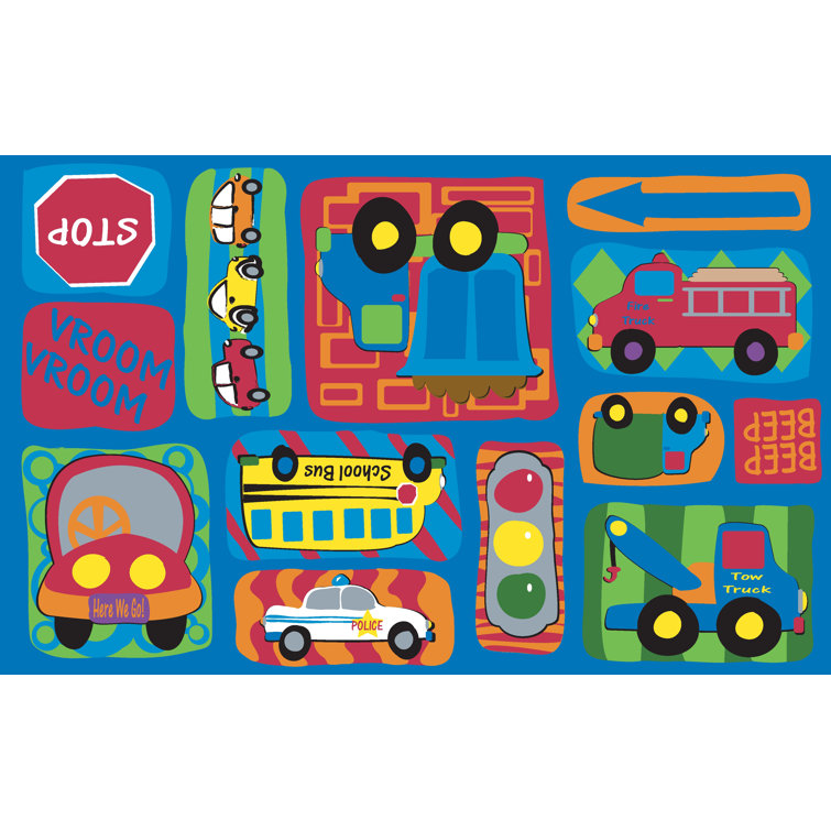 Kid Carpet Vroom Vroom Car Play Area Rug & Reviews | Wayfair