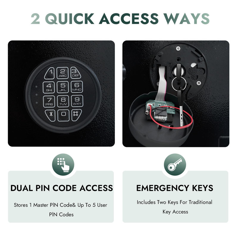 Kaer 9.5Cuft Large Safe,Drop Safe Fireproof, Depository Safe With Drop ...