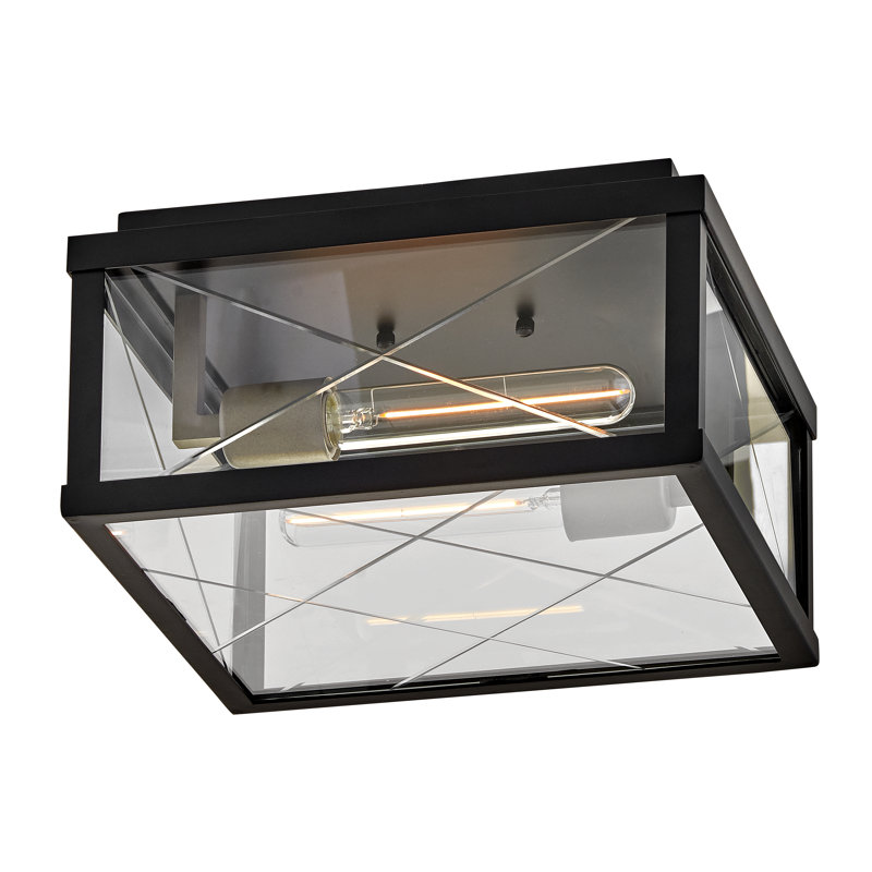Hinkley Monte Two-Light Aluminum Outdoor Flush Mount Ceiling Light ...