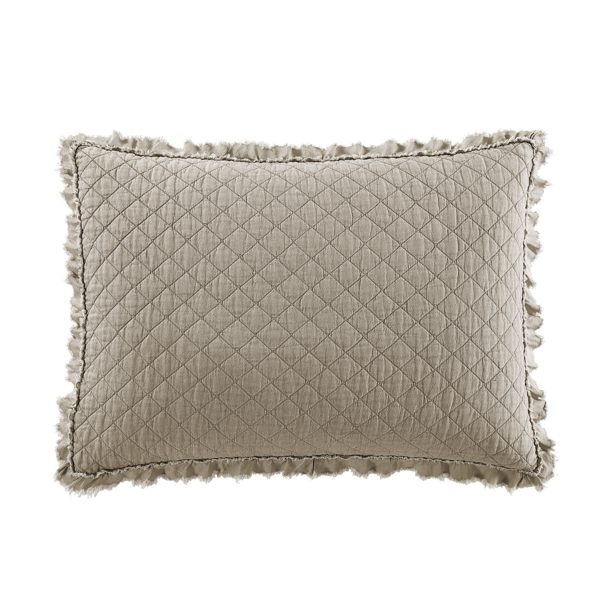 Birch Lane™ Deniaud Stone Washed Quilted Sham Set & Reviews | Wayfair