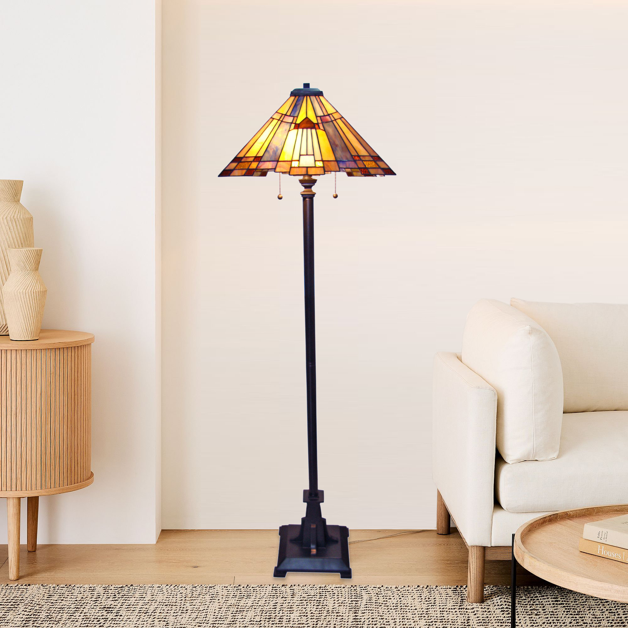 Fine Art Lighting Tiffany Style 62" Floor Lamp & Reviews | Wayfair