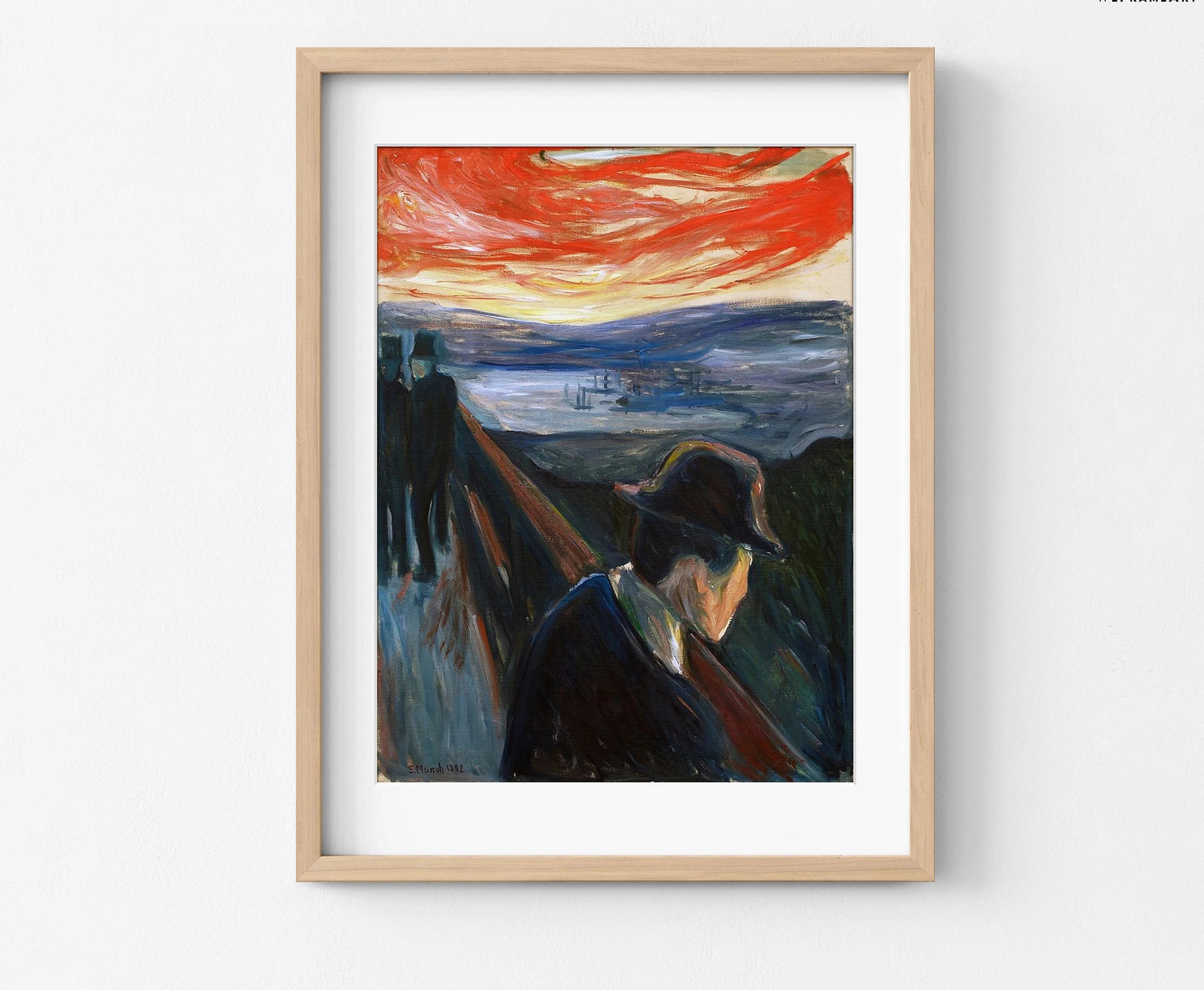 WeFrameArt Despair By Edvard Munch, Famous Painting Wall Art, Edvard Munch Poster, Framed Edvard ...