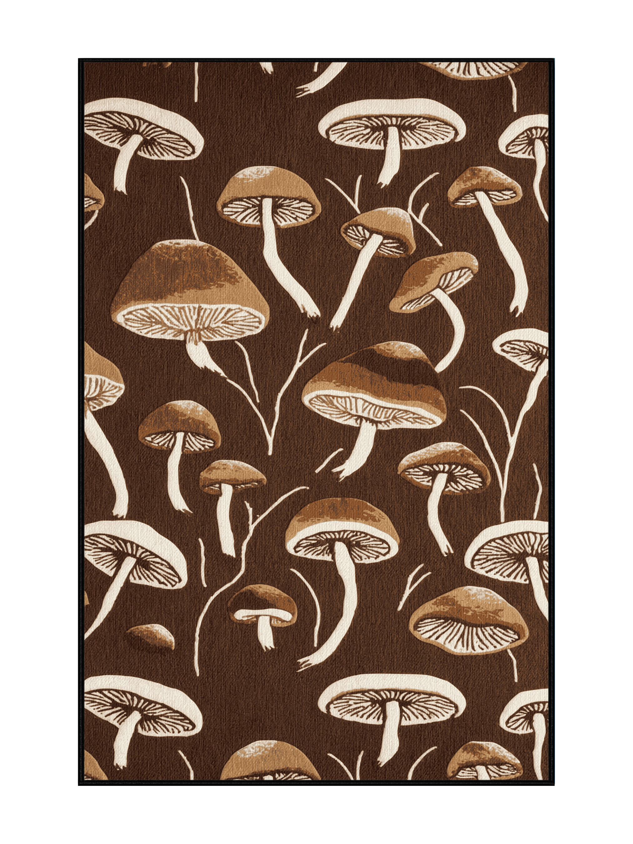 Hokku Designs Washable Portobello Mushroom Vegetables Area Rug | Wayfair