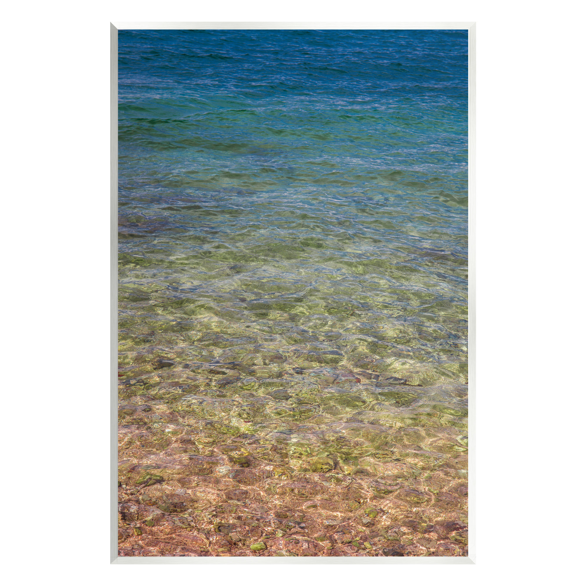 Stupell Industries Underwater Clear Sea Floor Ripples Floater Canvas ...