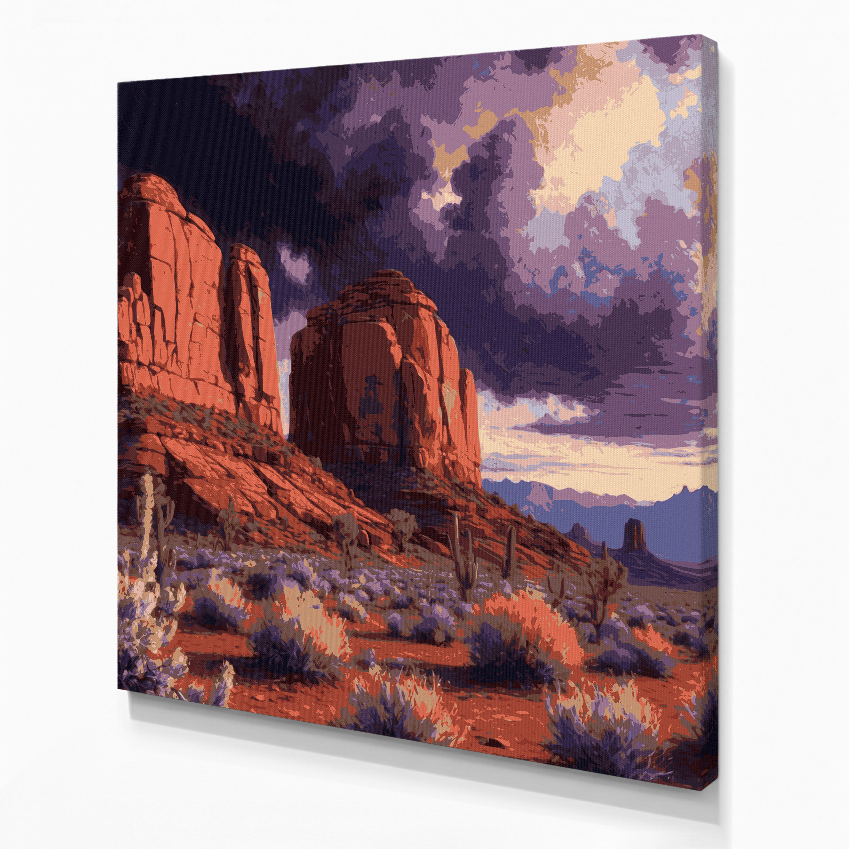 Latitude Run® USA State Nevada Purple Canvas Wall Art | Wayfair