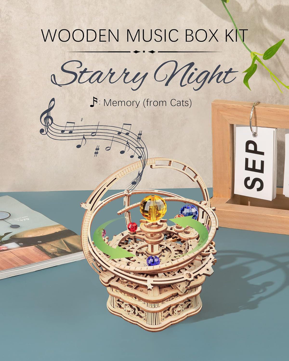 Furniture Co. Starry Night Music Box – 3D Wooden Puzzle Kit for Kids ...