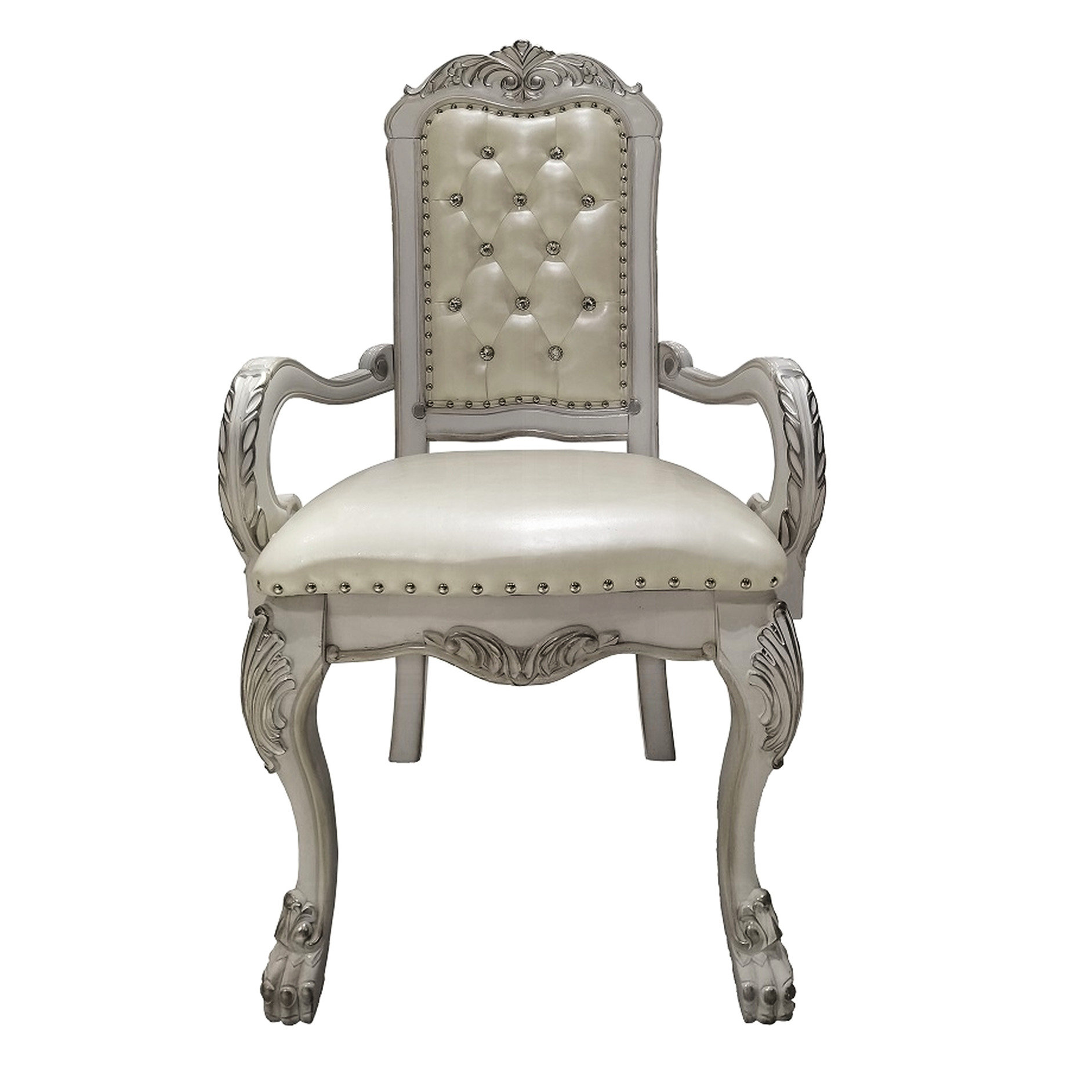 Wildon Home® Of 2 And Bone White Arm Chairs For Dining Room, Stunning ...