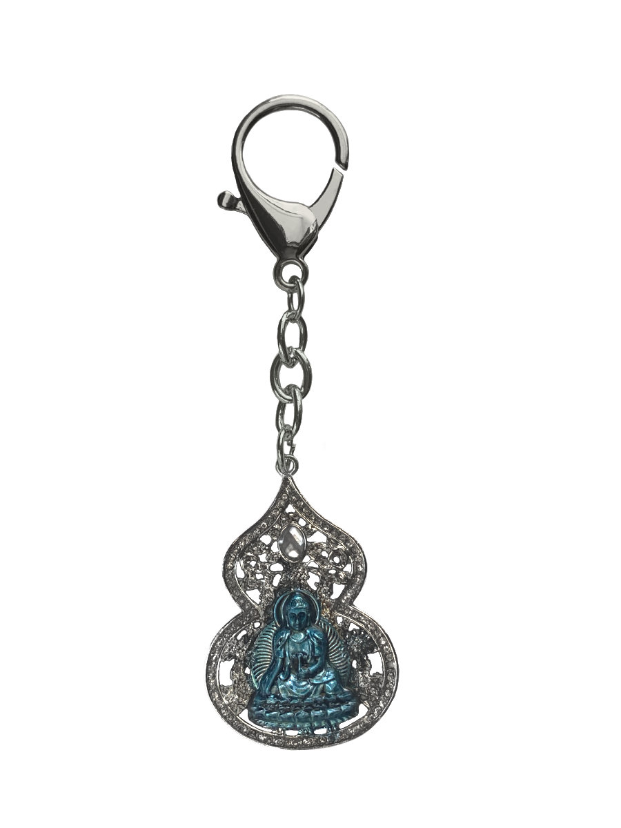 Feng Shui Import Feng Shui Blue Medicine Buddha Wu Lou Keychain Amulet ...
