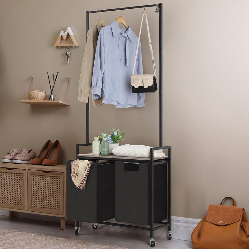17 Stories 11.8" Metal Clothing Rack | Wayfair