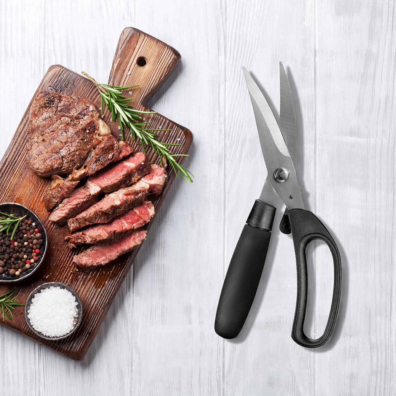 KEENBEST Modern Kitchen Shears With Spring-Loaded Handle & Reviews ...