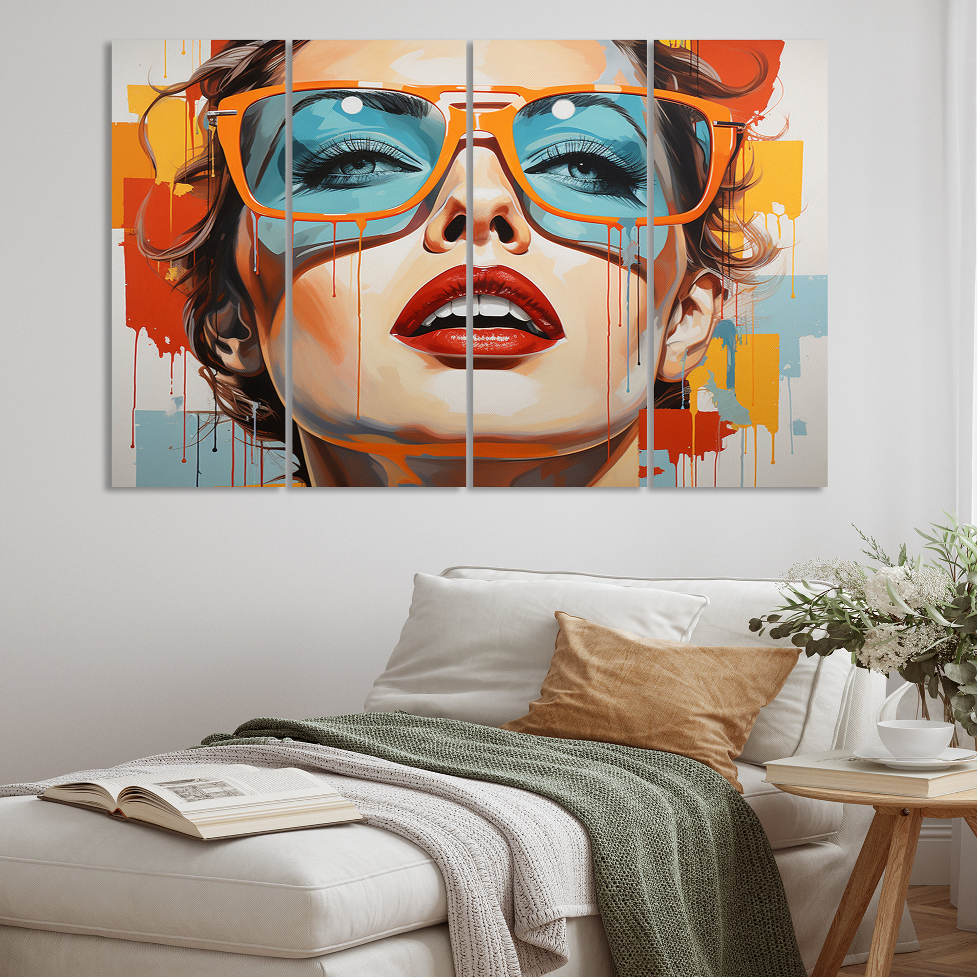 Mercer41 Pop Art Draws Inspiration II On Canvas 4 Pieces Print | Wayfair