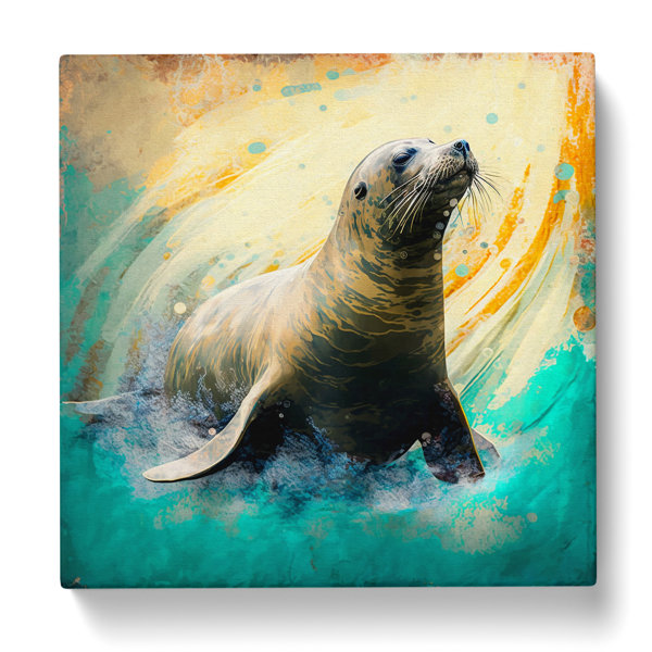 House of Hampton Seal Gestural Art No.1 | Wayfair.co.uk