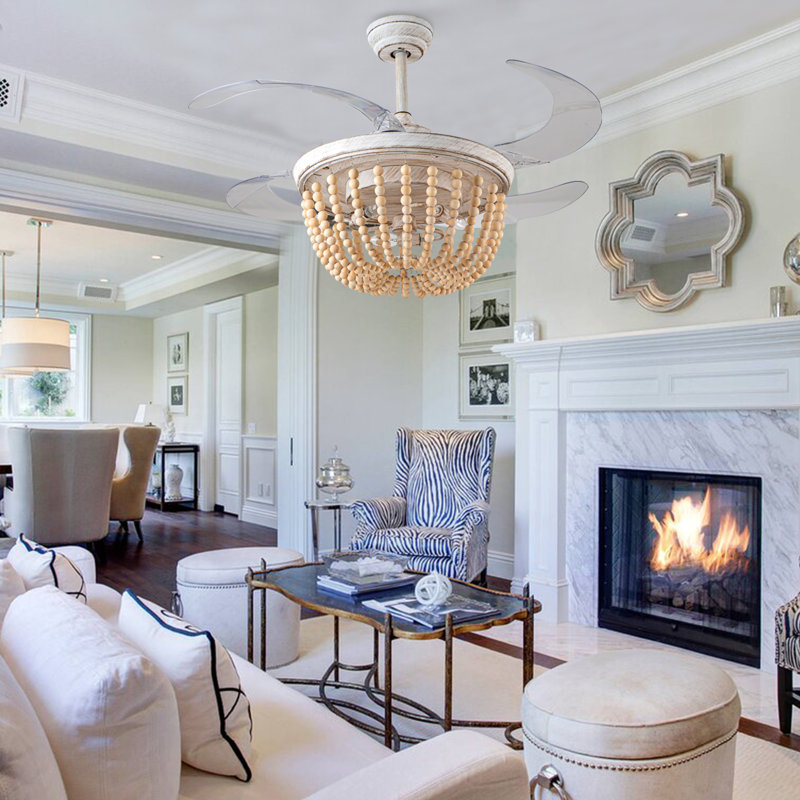 Dakota Fields Callandra 48 inch Farmhouse Boho Retractable Ceiling Fan ...