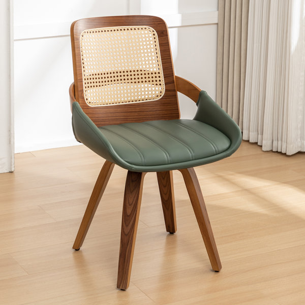 Bay Isle Home Arias Modern Swivel Faux Leather Home Office Chair ...