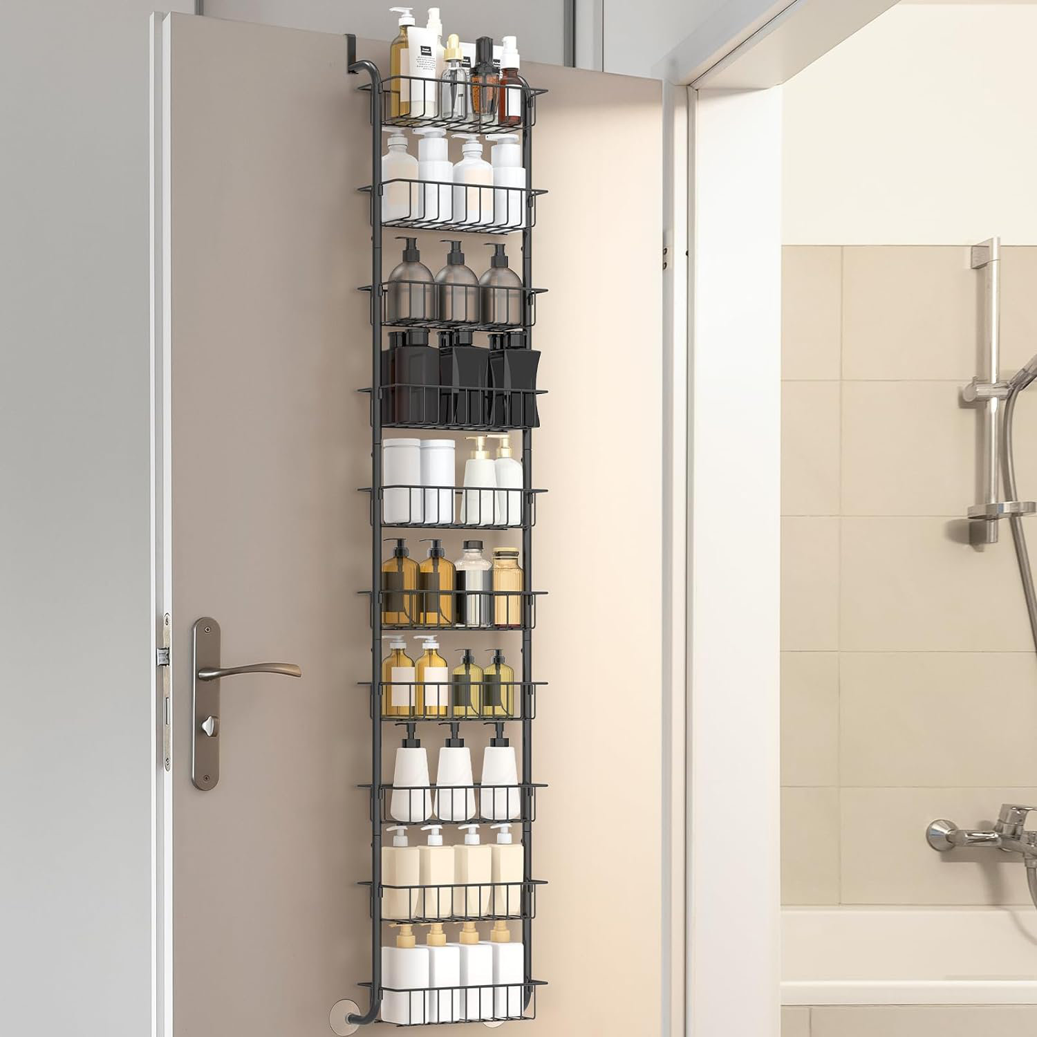 Rebrilliant 10 Tier Over the Door Storage Cabinet Organizer Hanging ...
