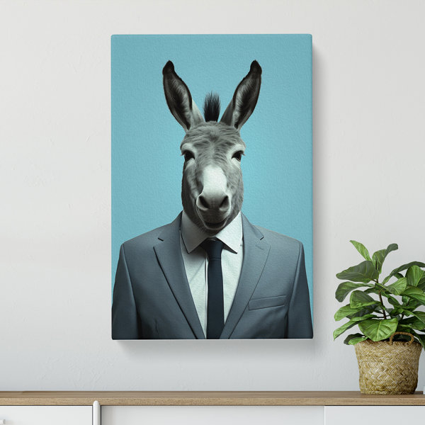 Happy Larry Donkey Minimalism Art No.2 | Wayfair.co.uk