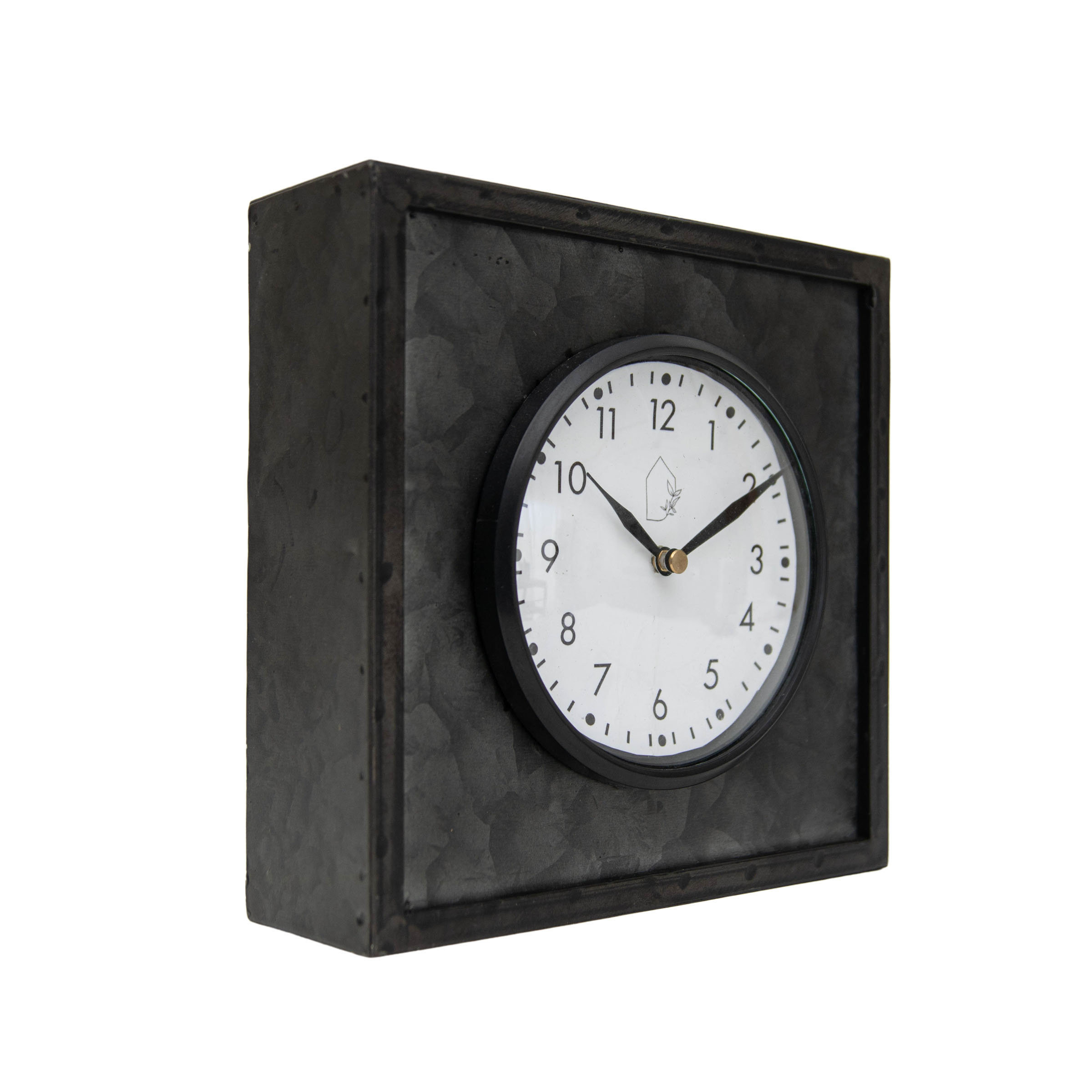 Gracie Oaks Analogue Metal Quartz Tabletop Clock in Black - Wayfair Canada