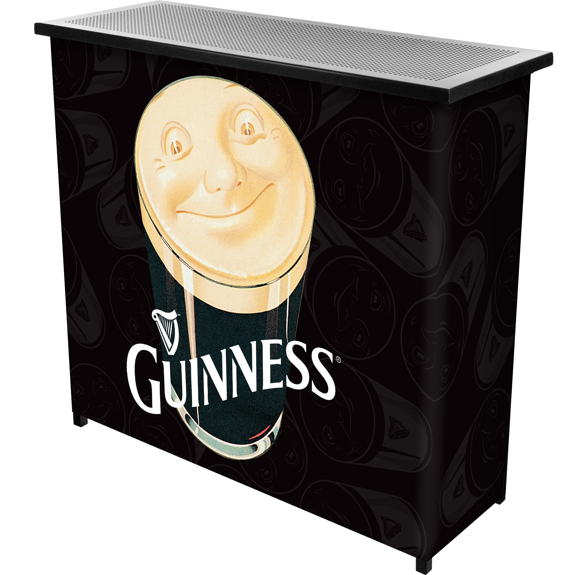Trademark Global Guinness Smiling Pint Bar with Wine Storage | Wayfair