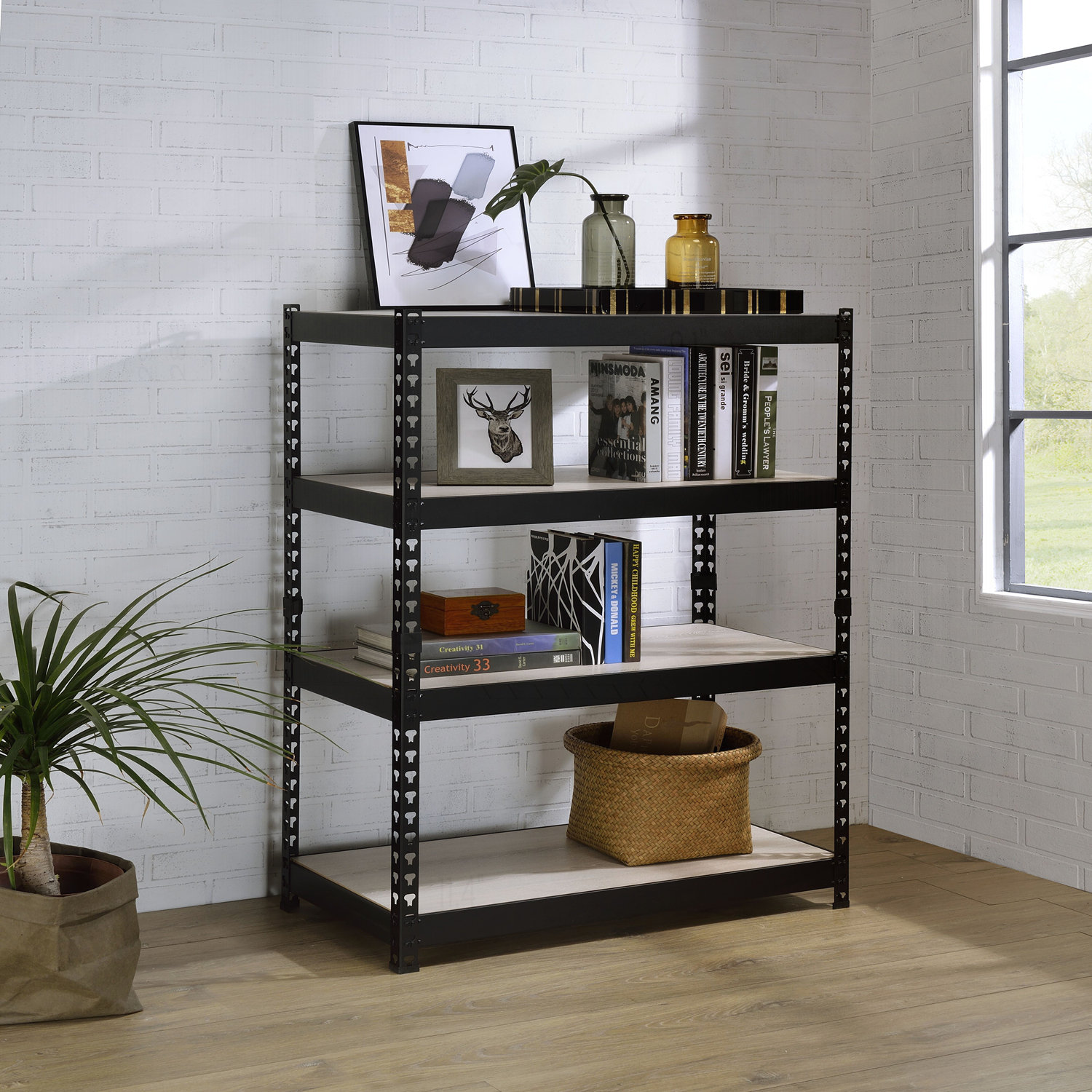 17 Stories Sturdy and Versatile Industrial Bookshelf for All Your ...