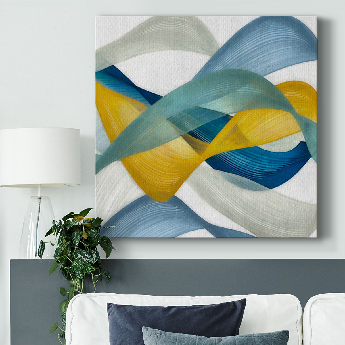 Wrought Studio Horizontal Bands III-Gallery Wrapped Canvas | Wayfair