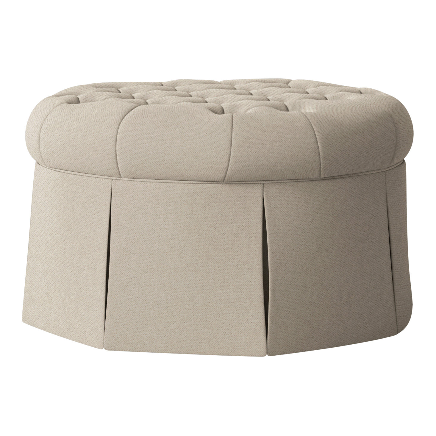 Fairfield Chair Alma 35" Tufted Round Cocktail Ottoman | Wayfair