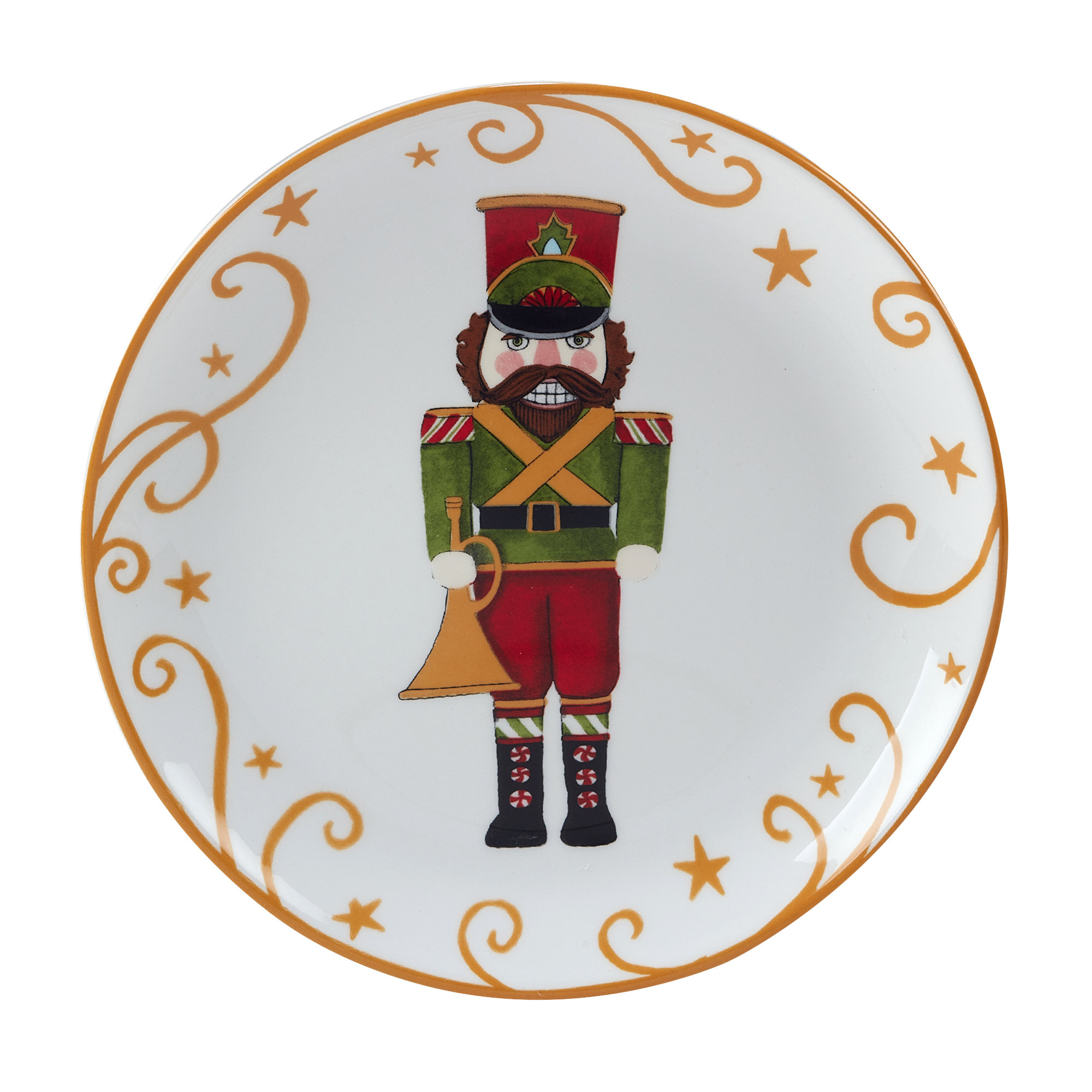 Certified International Holiday Magic Nutcracker Set Of 4 Dessert Plate ...