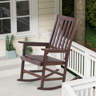 George Oliver Acacia Wood Outdoor Rocking Chiar, Patio Rocker For Front ...