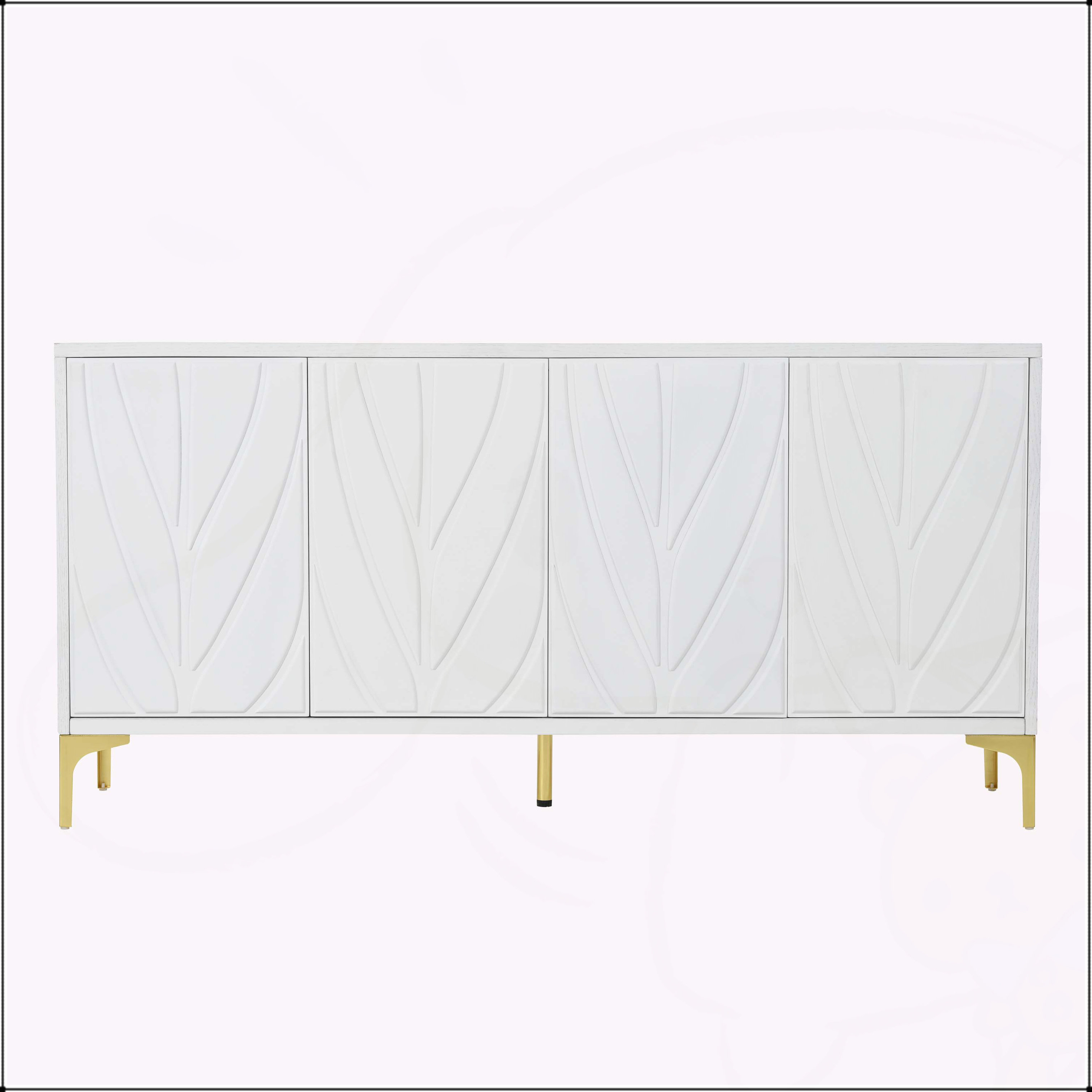 Mercer41 Versatile Press-to-Open Sideboard Cabinet for Various Rooms ...