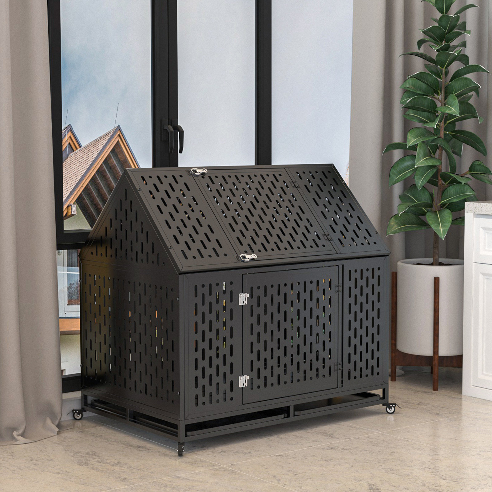 Tucker Murphy Pet™ Heavy Duty Dog Crate Dog Cage, 45" Indestructible ...