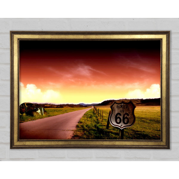 Brayden Studio Drive Route 66 - Single Picture Frame Print | Wayfair.co.uk