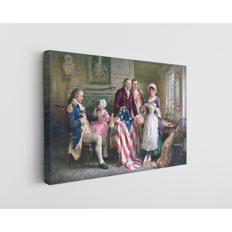 Astoria Grand George Washington Betsy Ross Sew the American Flag Canvas ...