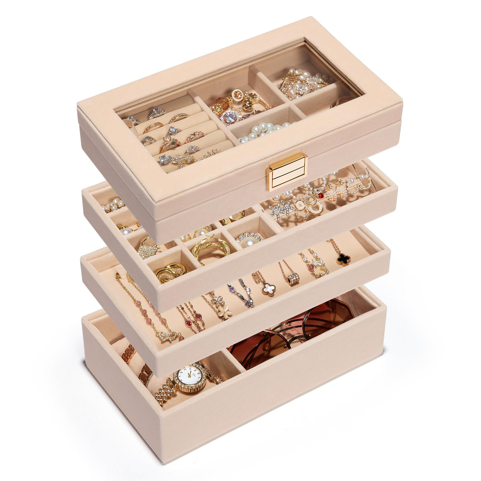 Mercer41 Jewelry Tray ,Stackable Jewelry Box ,Drawer Jewelry Organizer ...