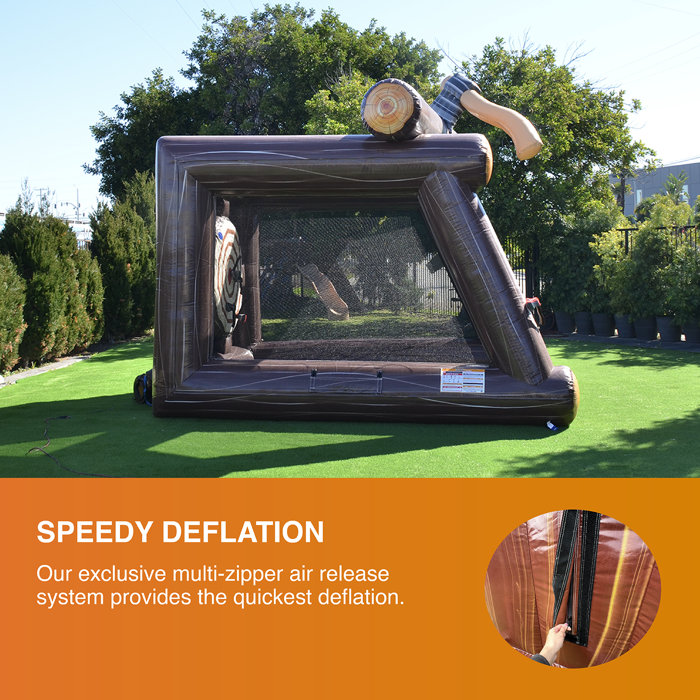 XJUMP Axe Throwing Target Game Inflatable (with Blower And Foam Axes ...