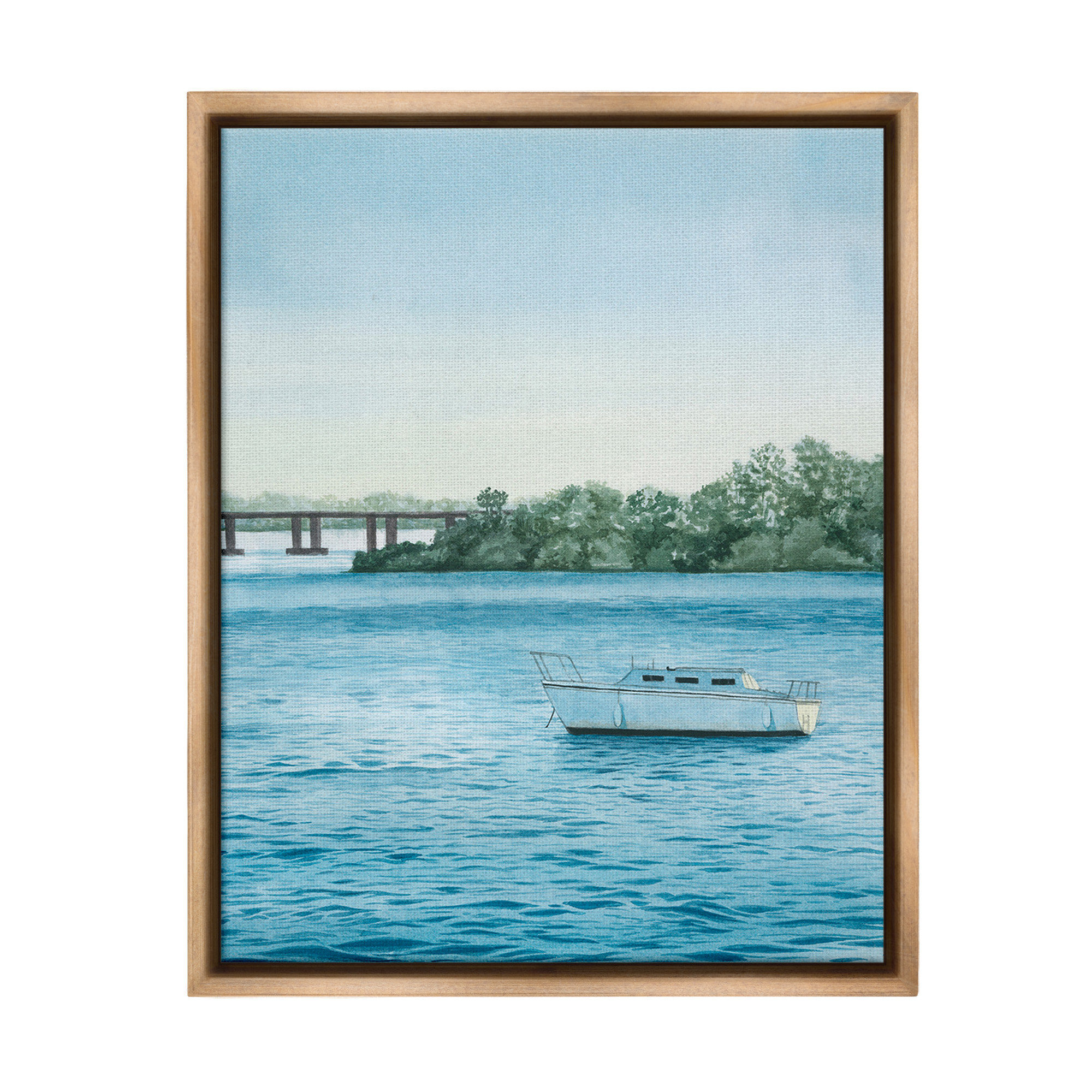Breakwater Bay " Boat & Bridge Scenery Floater Frame " by Grace Popp on ...