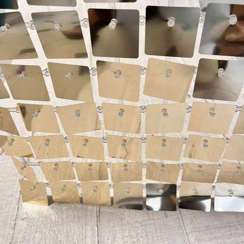 Fashion and Fascinating 7 ft. H x 7 ft. W Clear Backing Based Sequins ...