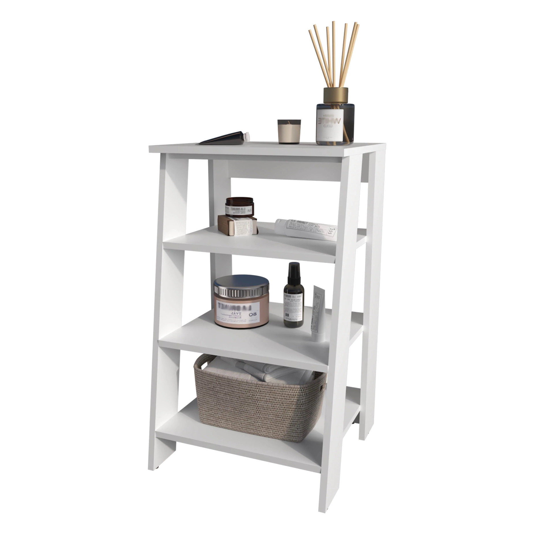 Latitude Run® Freestanding Shelf For Bathroom With 4 Shelves Efficient ...